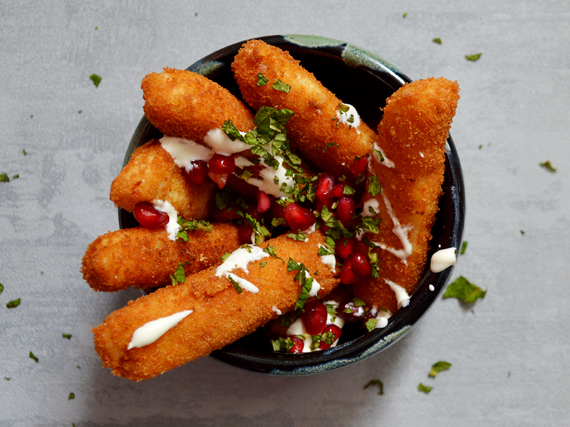 Chilli Halloumi Fries with Mint Yoghurt – La Saucy Salsa